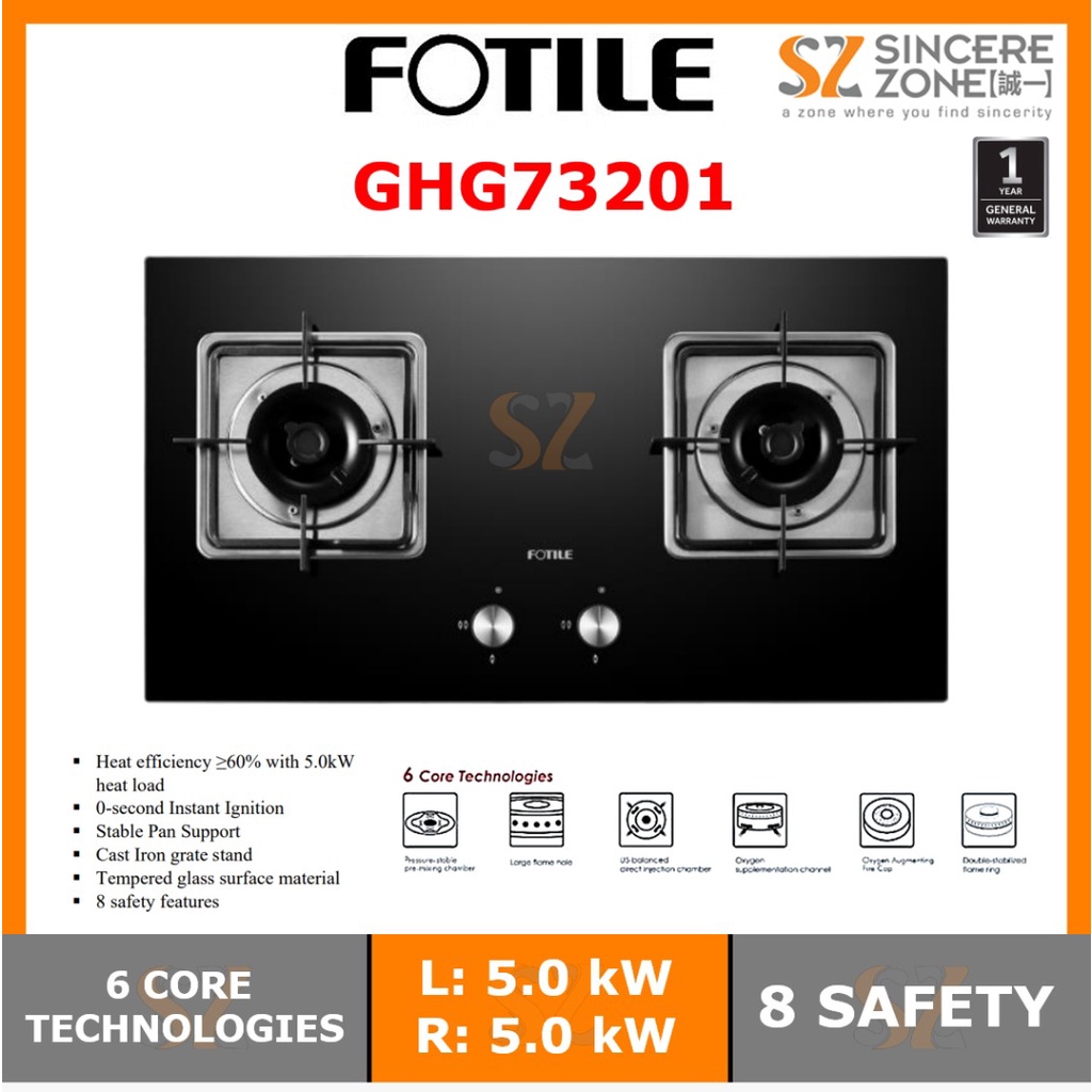 Fotile GHG73201 Built-In Hob L: 5.00kW R: 5.00kW | Shopee Malaysia
