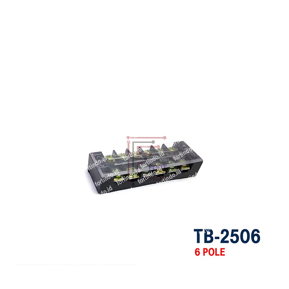 Terminal Block TB-2506 25 Ampere 6 Pole Block BRAND FORT | Shopee Malaysia