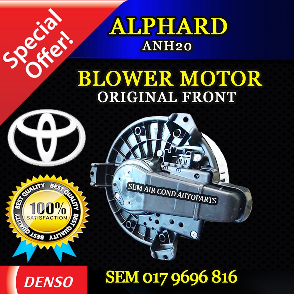 TOYOTA ALPHARD ANH20 2008-2014 YEAR FRONT ORIGINAL DENSO BLOWER MOTOR ...