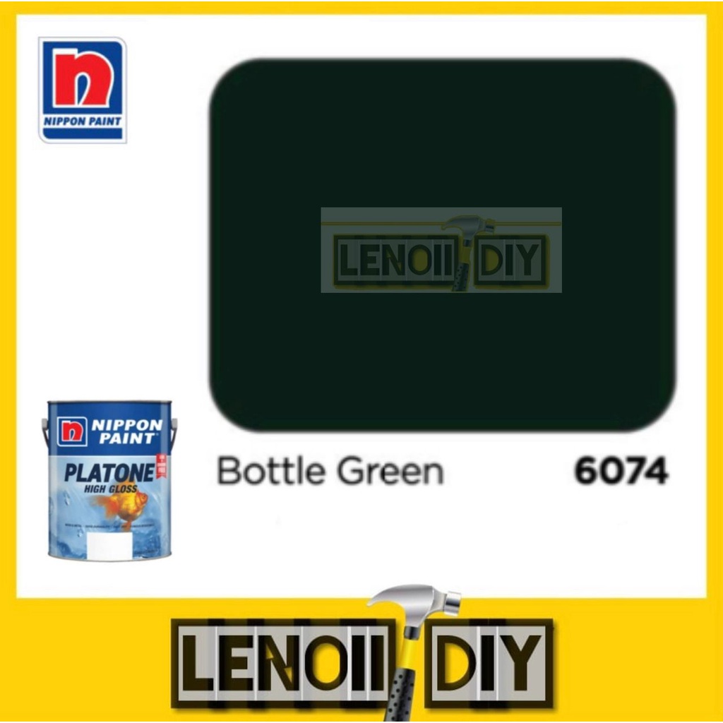 5L Nippon Paint Platone High Gloss Wood & Metal Paint Cat Kayu Cat Besi ...