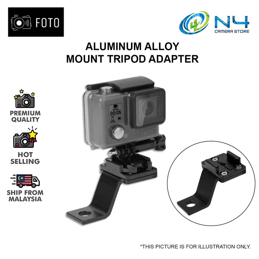 Aluminum Alloy Motorcycle Fixed Holder Mount Tripod Adapter for GoPro ...