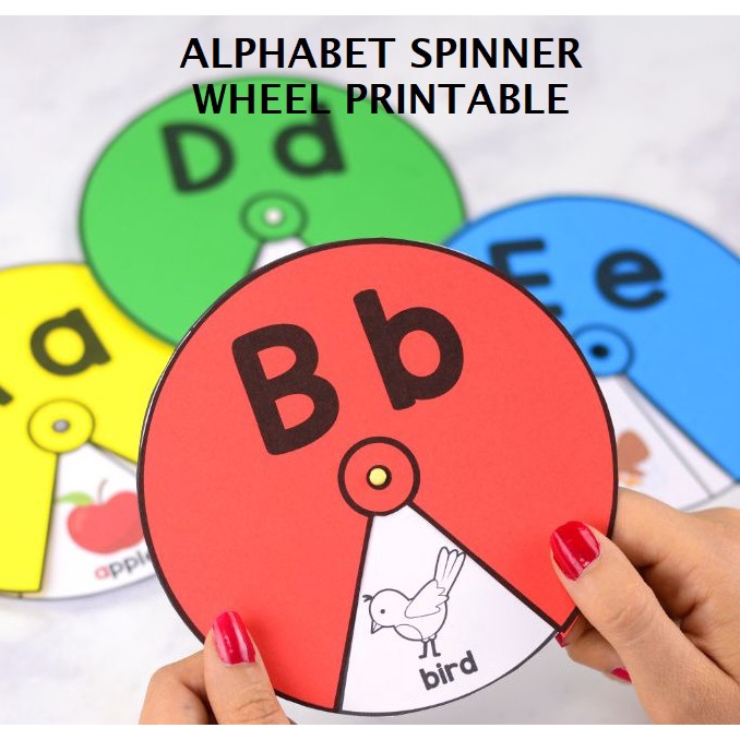 Alphabet Letter Spinner Wheel Printable (PDF) Kids Learning ABC ...