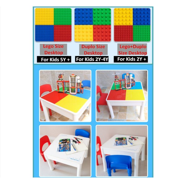 4 In 1 Kids Activity Table Water Table Craft Table Building Brick Table ...