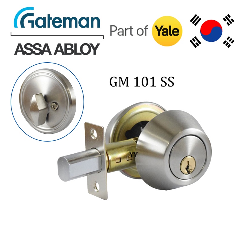 YY DiY GATEMAN By YALE GM101 SS Single Cylinder with Thumbturn Deadbolt ...