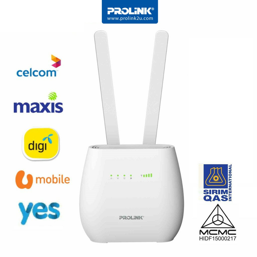 PROLiNK 4G LTE Router with Voice Call / Network LAN Port / 5dBi Antenna ...