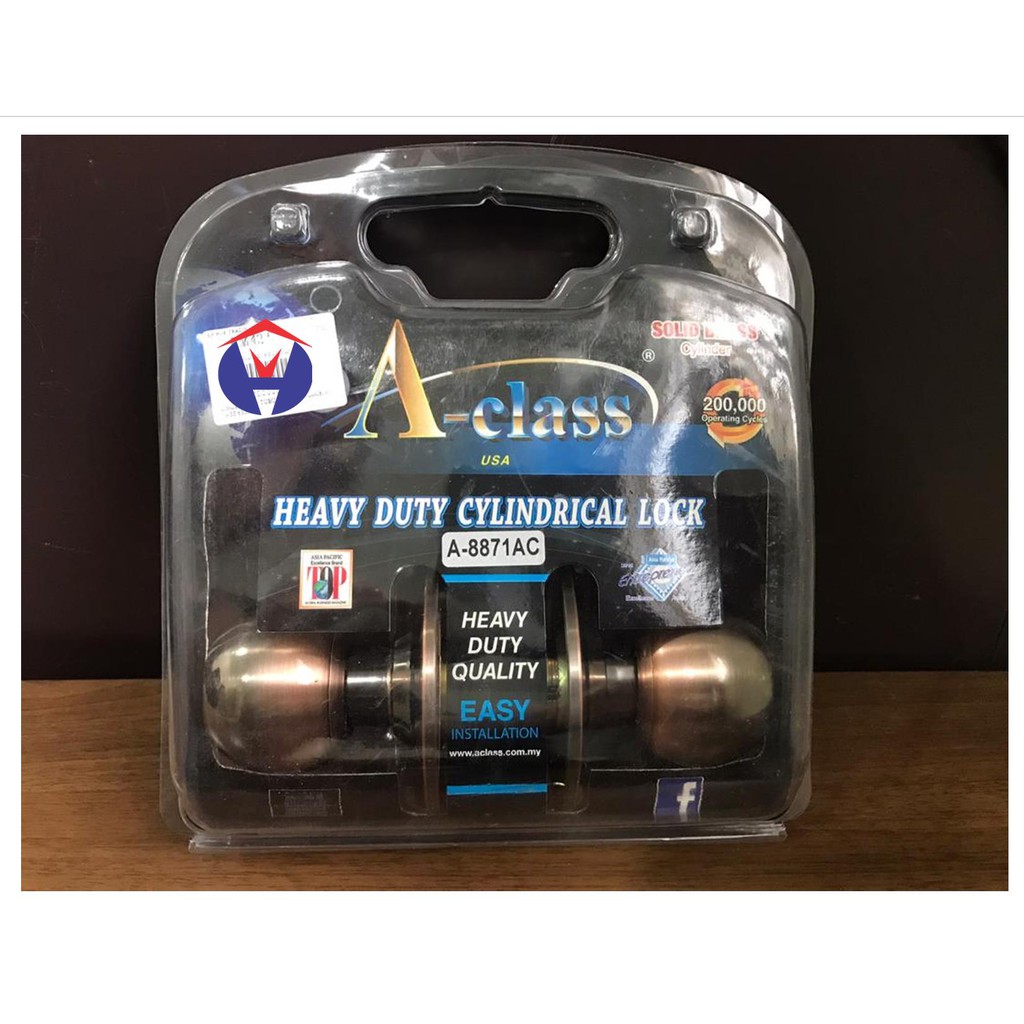 HEAVY DUTY CLYLINDRICAL LOCK A8871-AC ( Antique) | Shopee Malaysia