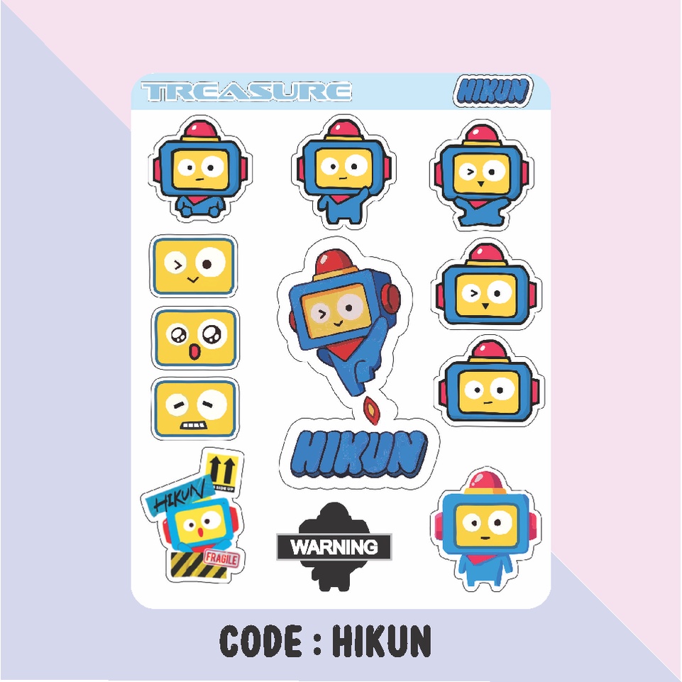 Sticker TREASURE TRUZ CHILLY ROMY YOCHI MATETSU BONBON HIKUN LAWOO ...