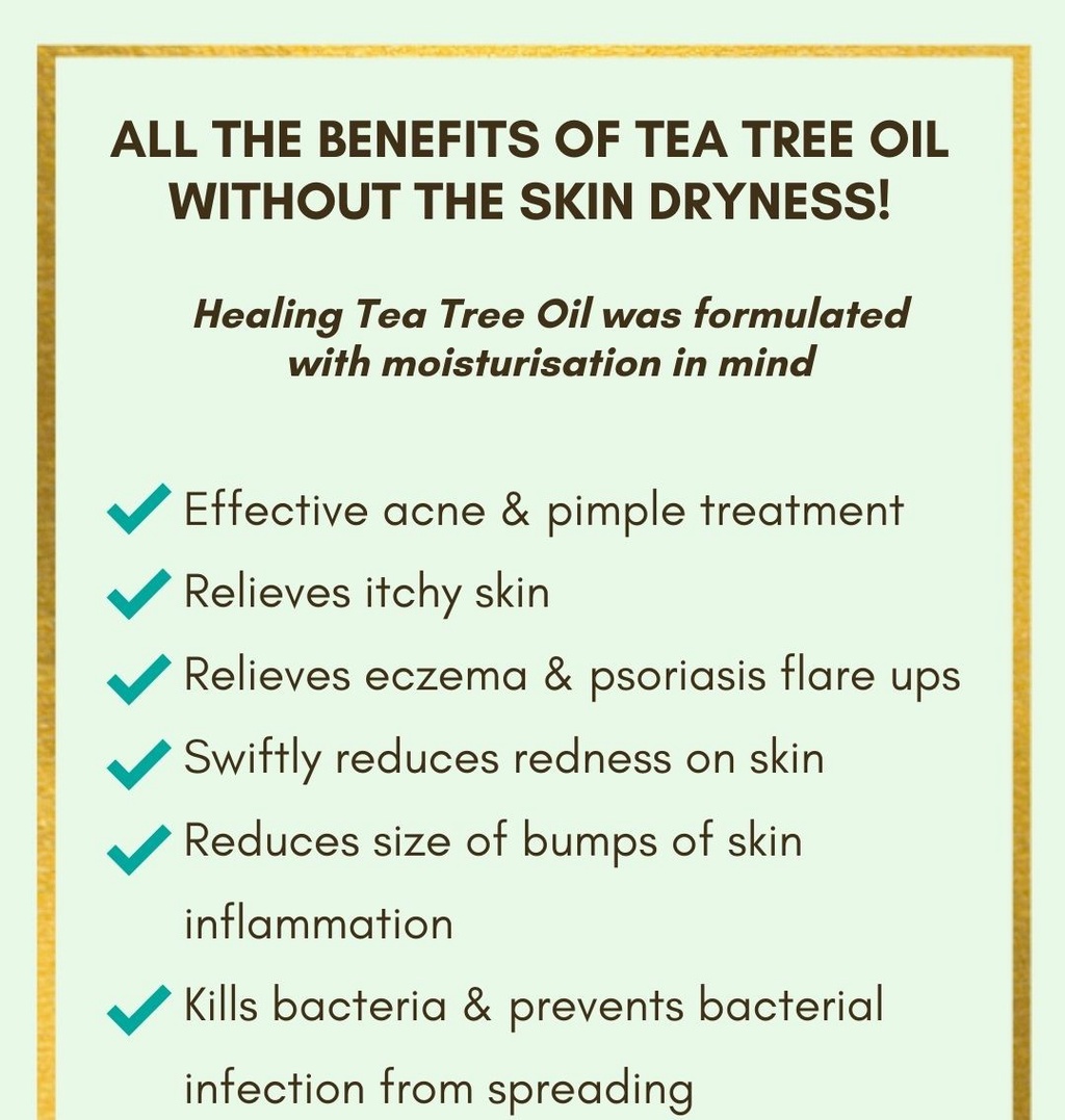 COCOLAB Healing Tea Tree Oil (50ml) [For Pimples, Acne, Rashes, Flare ...