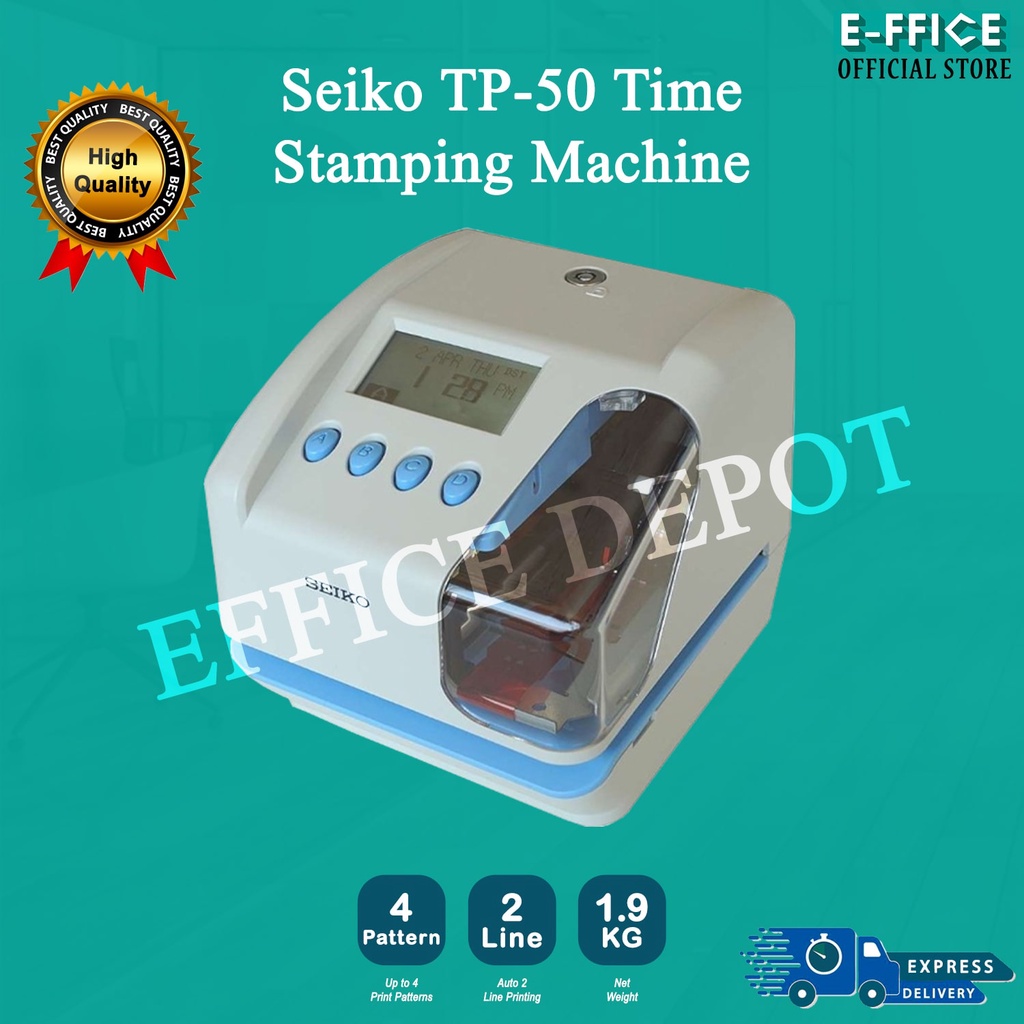 Effice Depot - SEIKO TP-50 Time Stamping Machine Time Stamp | Shopee ...