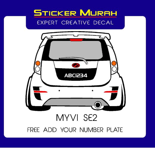 Stiker kereta. Stiker belakang perodua Myvi | Shopee Malaysia