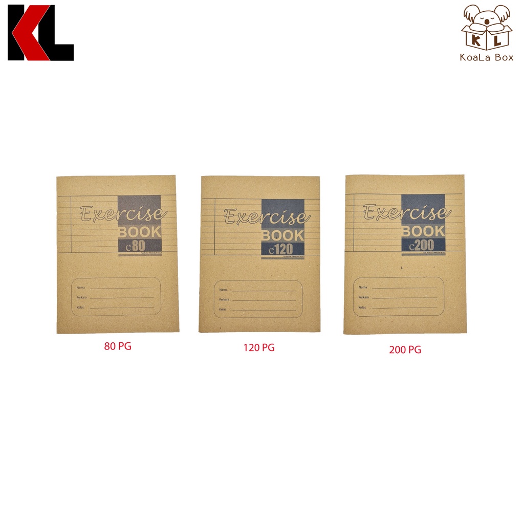 Single Line Exercise Book - 5 Books (80 PG, 120 PG & 200 PG) | Shopee ...