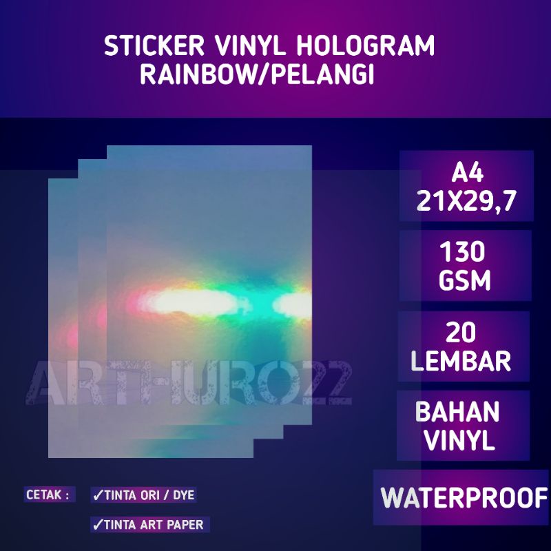 RAINBOW INKJET A4 vinyl STICKER CONTENTS 20 SHEETS/inkjet RAINBOW ...