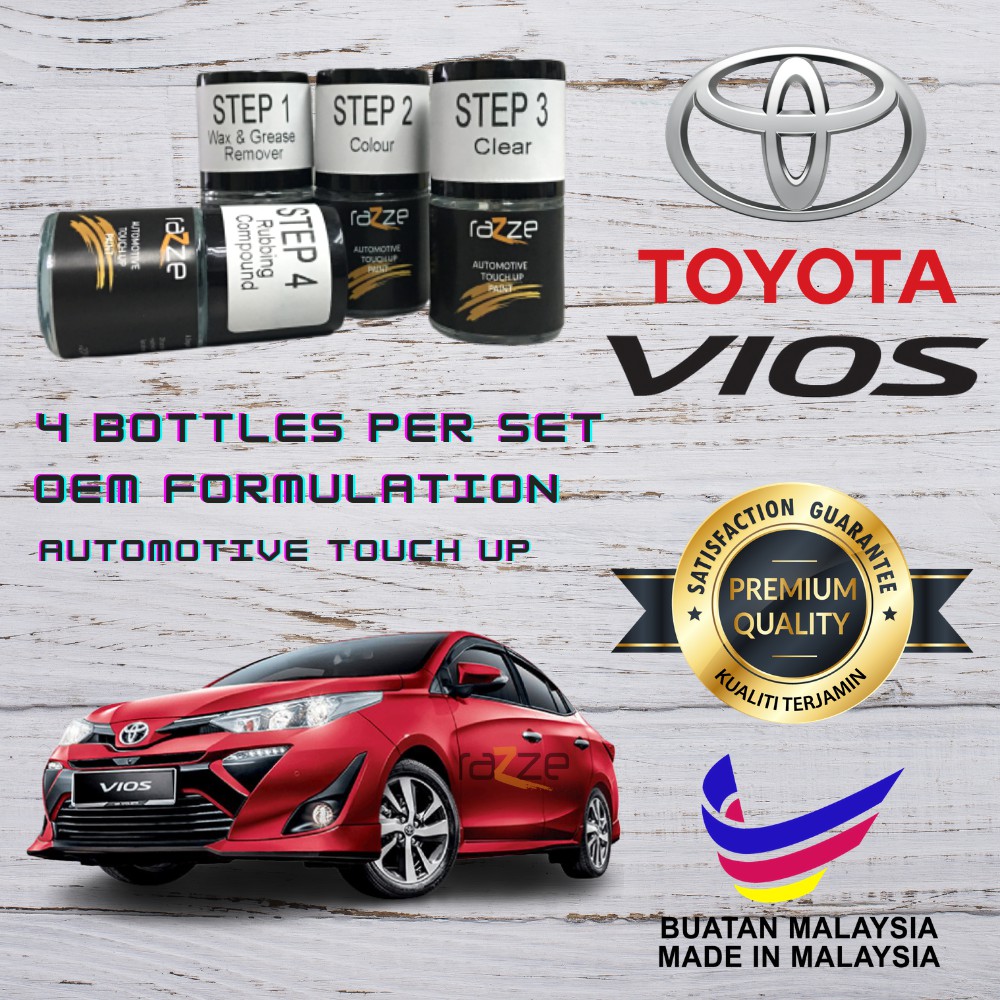 TOYOTA VIOS – Touch Up Paint Original Colour Scratch Stone Chip – RAZZE ...