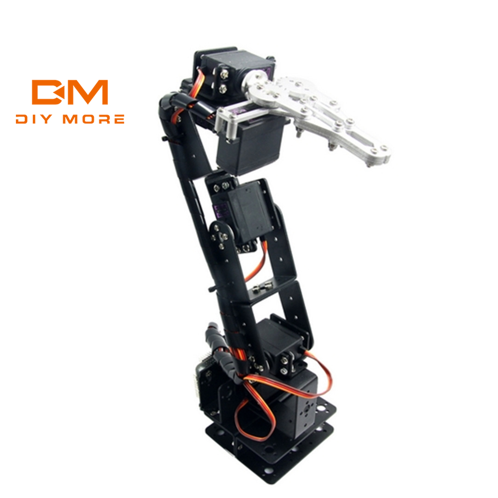 DIYMORE Aluminium Robot 6DOF Arm Claw Mount Kit Mechanical Robotic Arm ...
