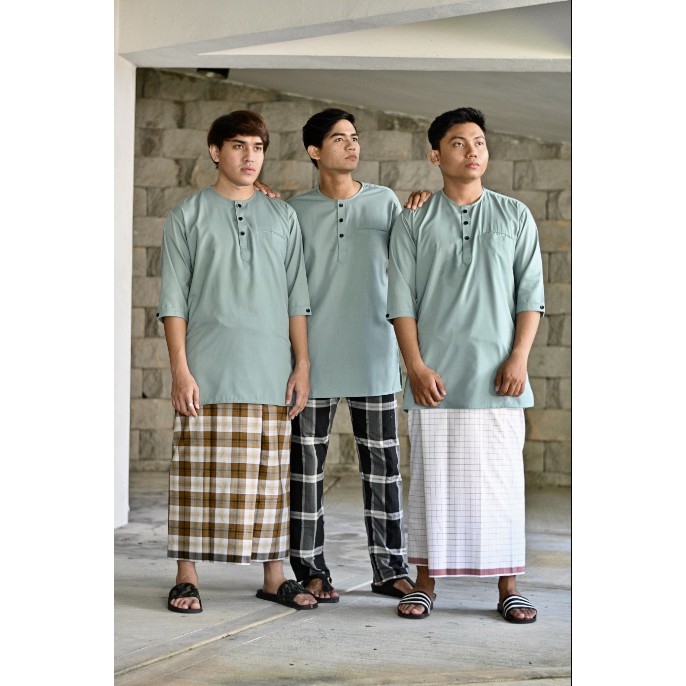 KURTA LELAKI / KURTA 3 SUKU MINT GREEN / KURTA SEJUK / RAYA | Shopee ...