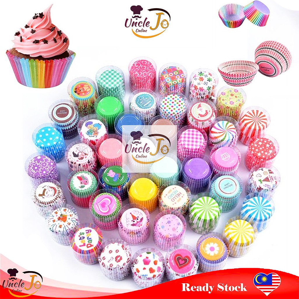 100±pcs Muffin Colorful Cupcake Paper Cups Cake Baking Box Cup Case Cup ...