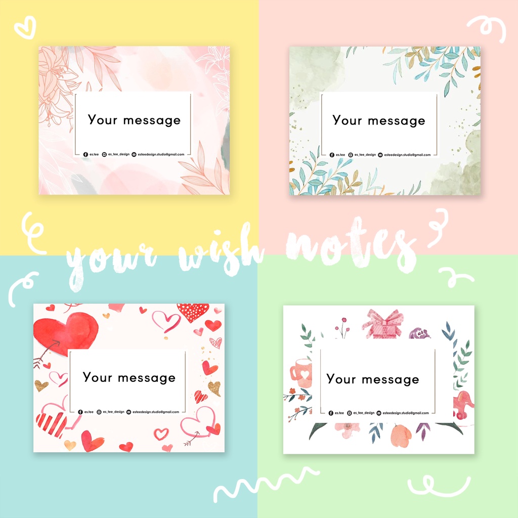 Add On Wish Notes Message Card | Shopee Malaysia