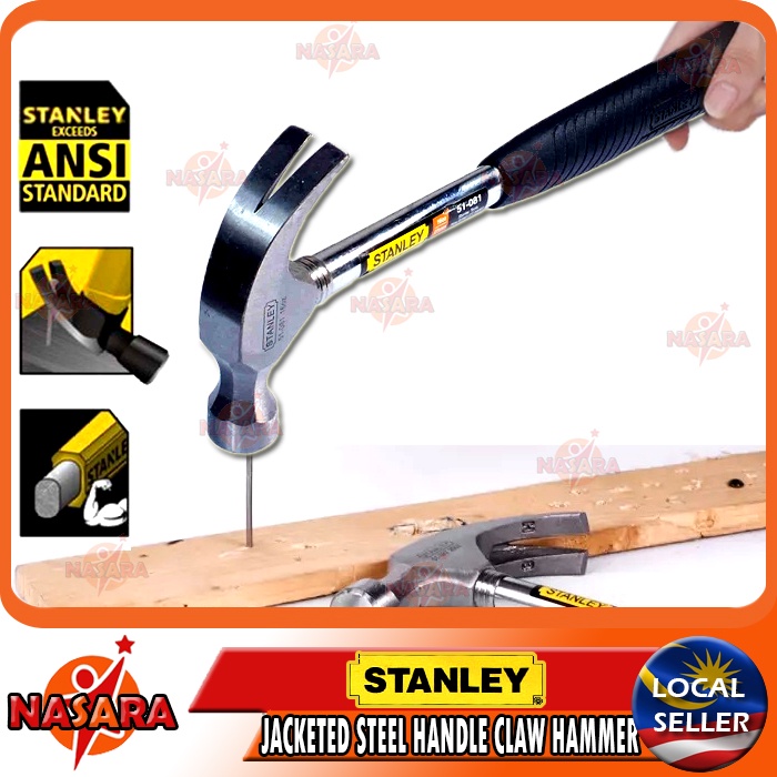 Nasara 51-081 27MM Jacketed Steel Handle Claw Hammer / Penukul Besi ...