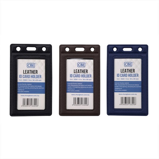 CBE 3324 Leather ID Card Holder / Name Badge / IC Holder 54mm x 85mm ...