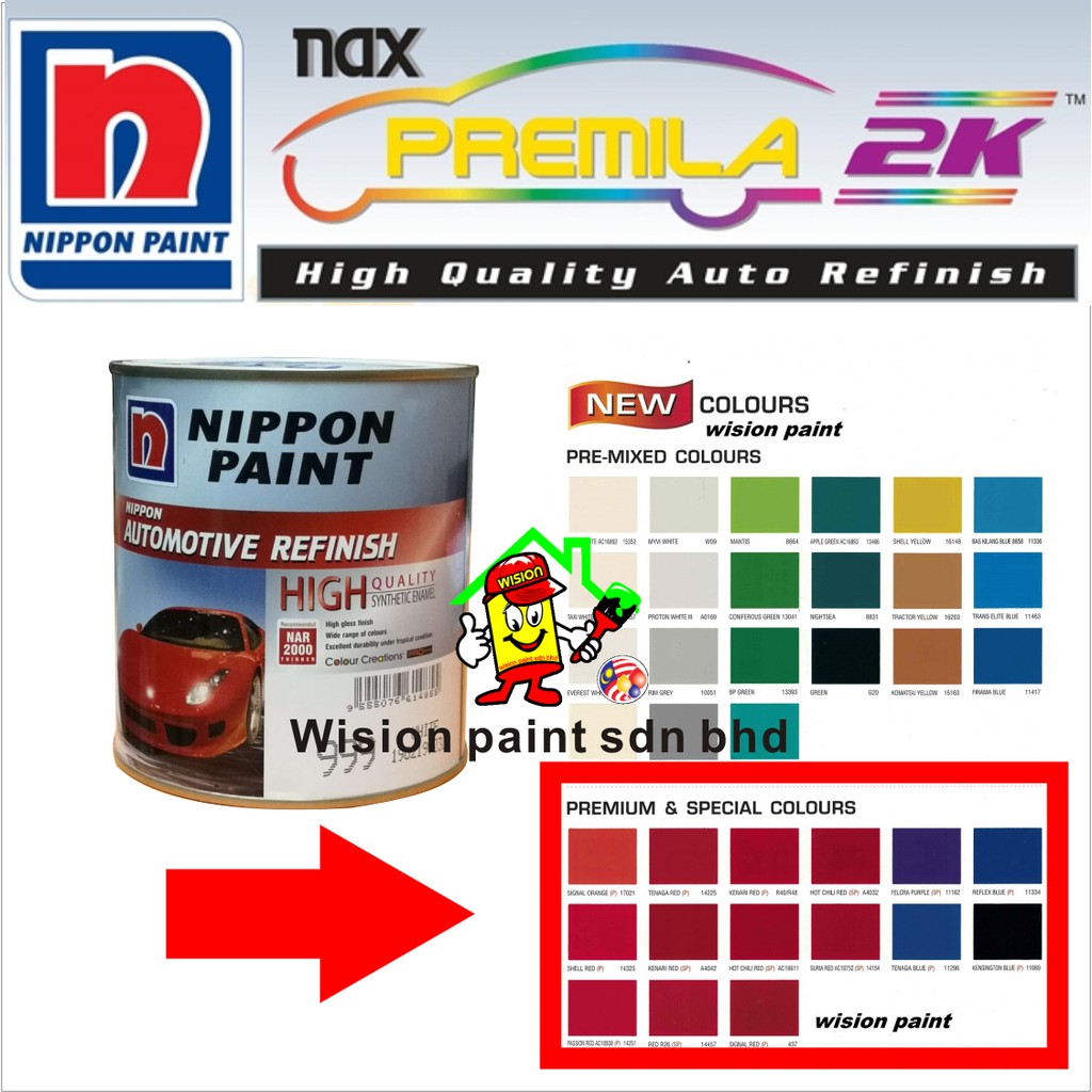 1L ( 1 LITER ) NIPPON PAINT AUTOMOTIVE REFINISH 1 LITER / CAT KERETA ...