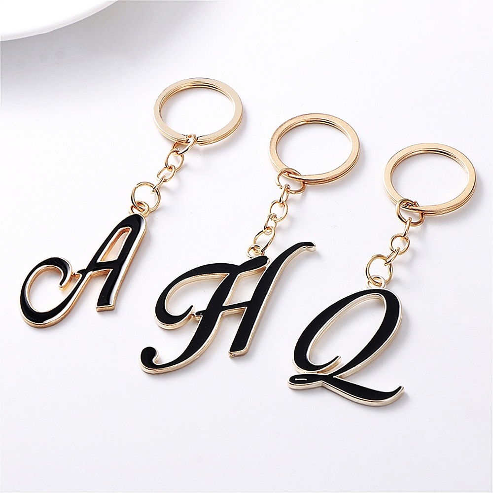 Creative A-Z 26 Letters Keychains Charms Unisex Car Key Holder Women ...