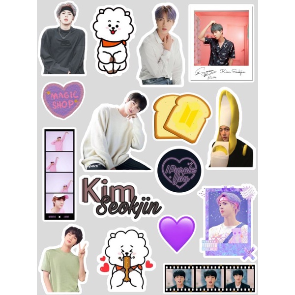 Kpop Aesthetic bangtan stickers jungkook taehyung jin jimin | Shopee ...