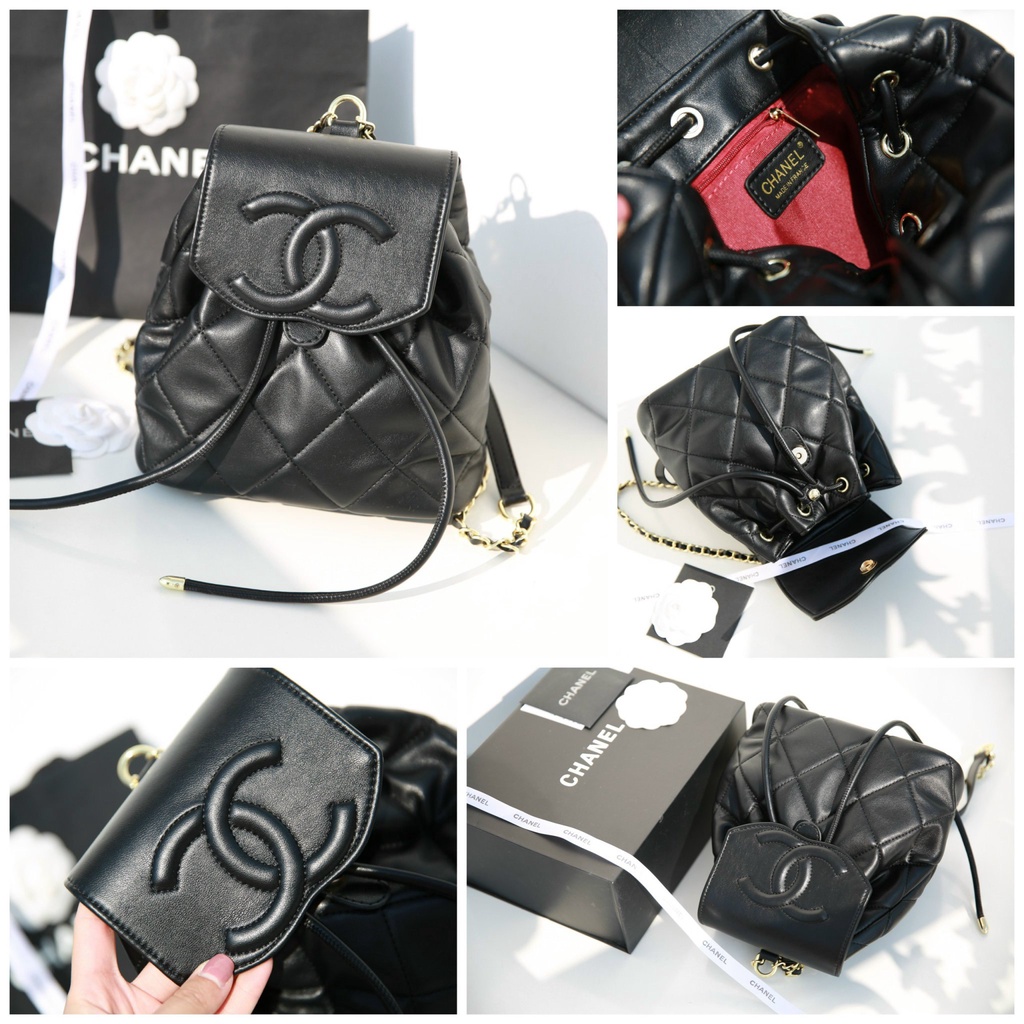 Chan SP Soft And Smooth Leather Backpack Full-size Magnet box size 20 ...