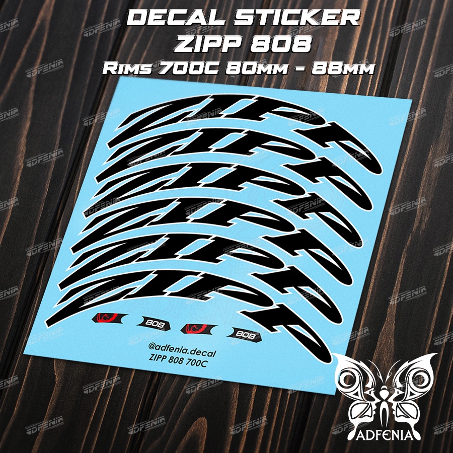 Sticker Decal Rims Zipp 808 Road Bike Fixed Gear 700c | Shopee Malaysia