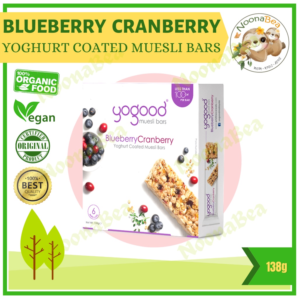BLUEBERRY & CRANBERRY YOGURT BAR [138G][YOGOOD]x[NOONA BEA] | Shopee ...