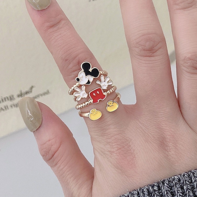 2022 Mickey Mouse Ring Korean Fashion Mickey Ring for Women Jewelry ...