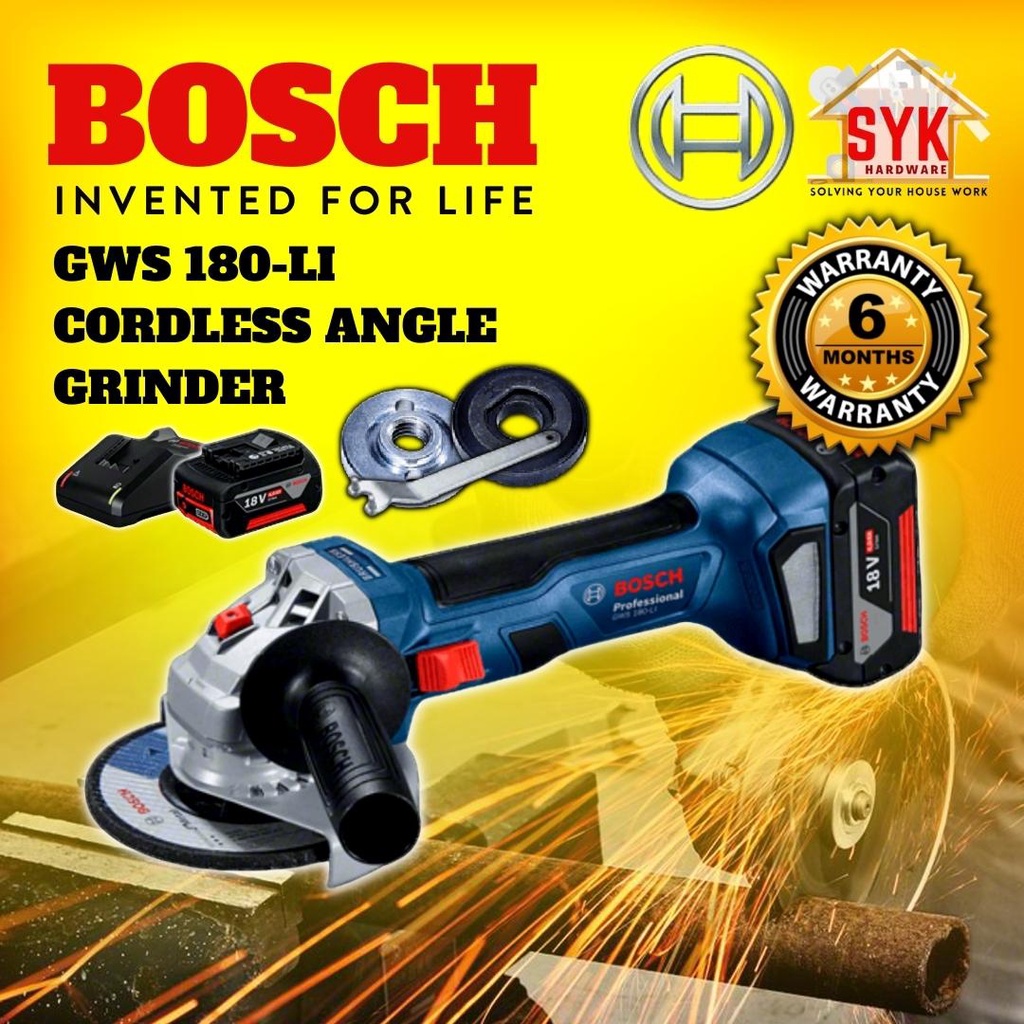 SYK BOSCH GWS 180-LI GWS180-LI Cordless Angle Grinder Cordless Grinder ... SYK BOSCH GWS 180-LI GWS180-LI Cordless Angle Grinder Cordless Grinder ...