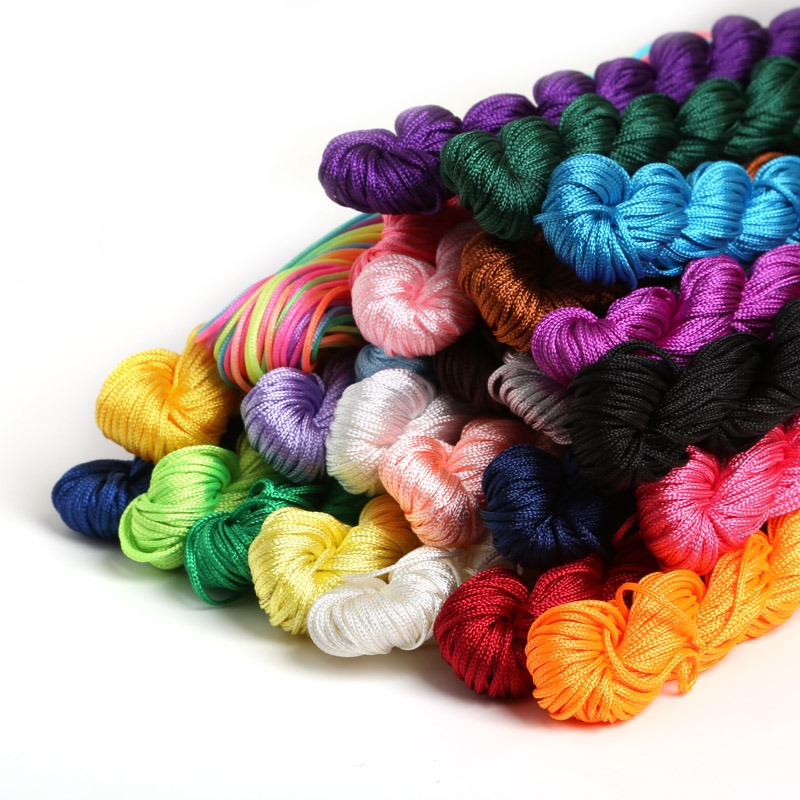 29 Colors 1mm Nylon Cord Thread Chinese Knot Macrame Cord Bracelet ...
