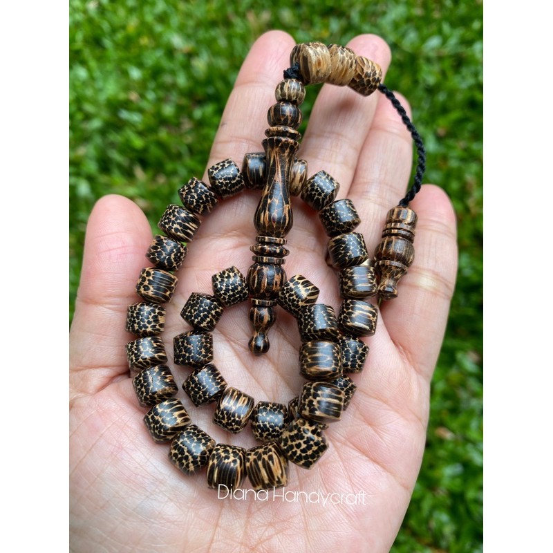 KAYU Tasbih 33 liwung Wood tube model / liwung Lucky Wooden Tasbih ...