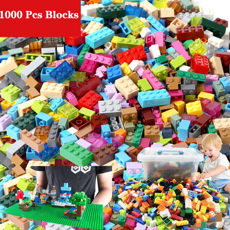 1000 Pieces Building Blocks City DIY Creative Bricks Compatible inglys ...