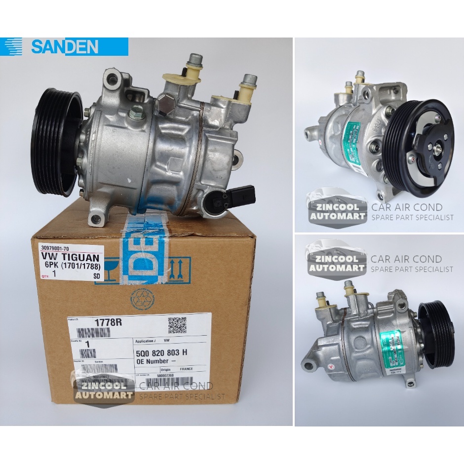 Volkswagen Tiguan / Polo / Passat AirCond Compressor SD PXE14-1778R 6PK ...