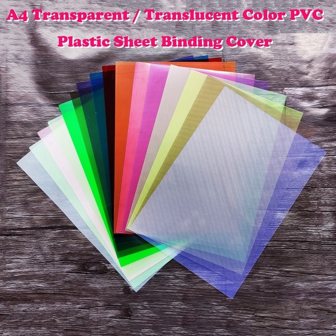 A4 Multipurpose Transparent Color PVC Plastic Sheet Binding Cover / Translucent PVC Rigid Sheet ...