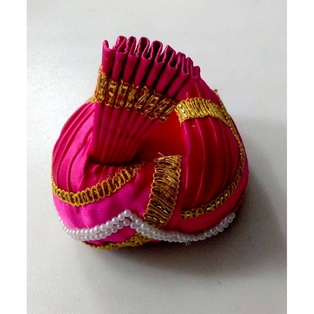 Thalapa / Embellished Art Silk Turban ( Medium size Swamy / Wedding ...