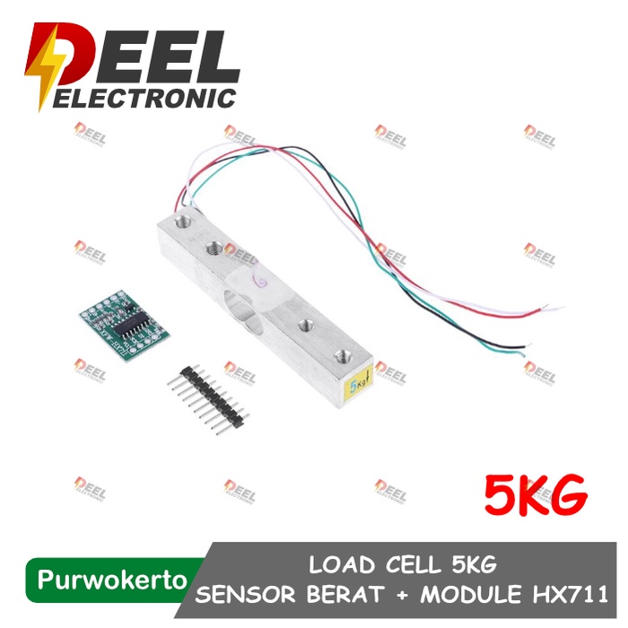 Load CELL 5KG + HX711 WEIGHT SENSOR MODULE 5KG + HX711 WEIGHT SENSOR ...