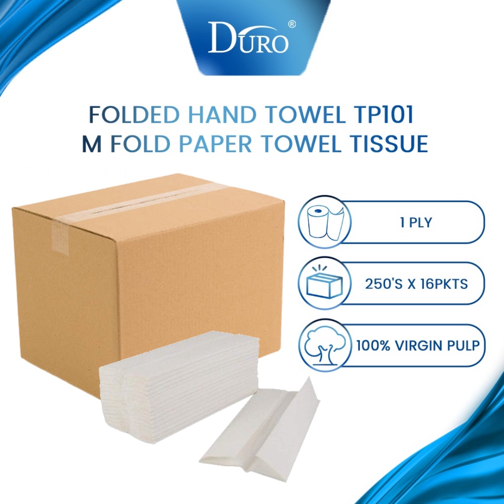 Duro Folded Hand Towel TP101 M Fold Paper Towel Tissue Tisu Tuala ...