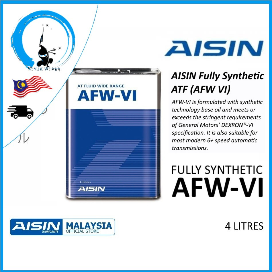 100% ORIGINAL AISIN Fully Synthetic ATF AFW-VI/ATF-6 Automatic Transmission Fluid (4L) NJW ...