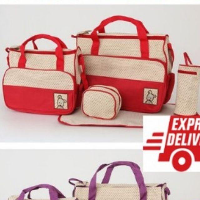 READY STOCK 5 in 1 mommy diapers baby beg😊beg ibu anak/beg bersalin/beg ...