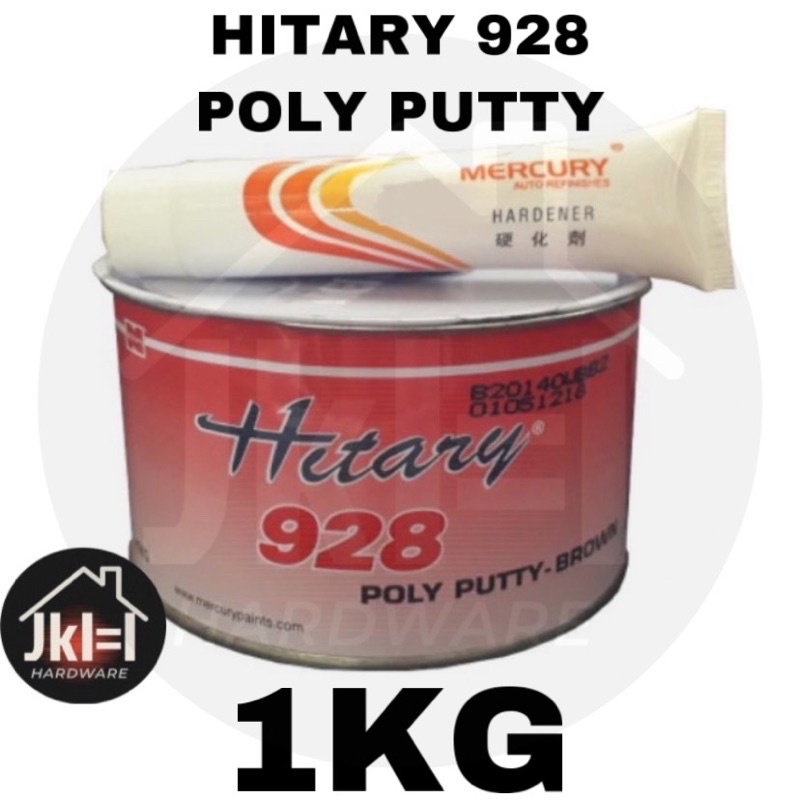 POLY PUTTY HITARY 1KG（BROWN/GREY）/ simen kereta （SIAP HARDERNER）补车泥 ...
