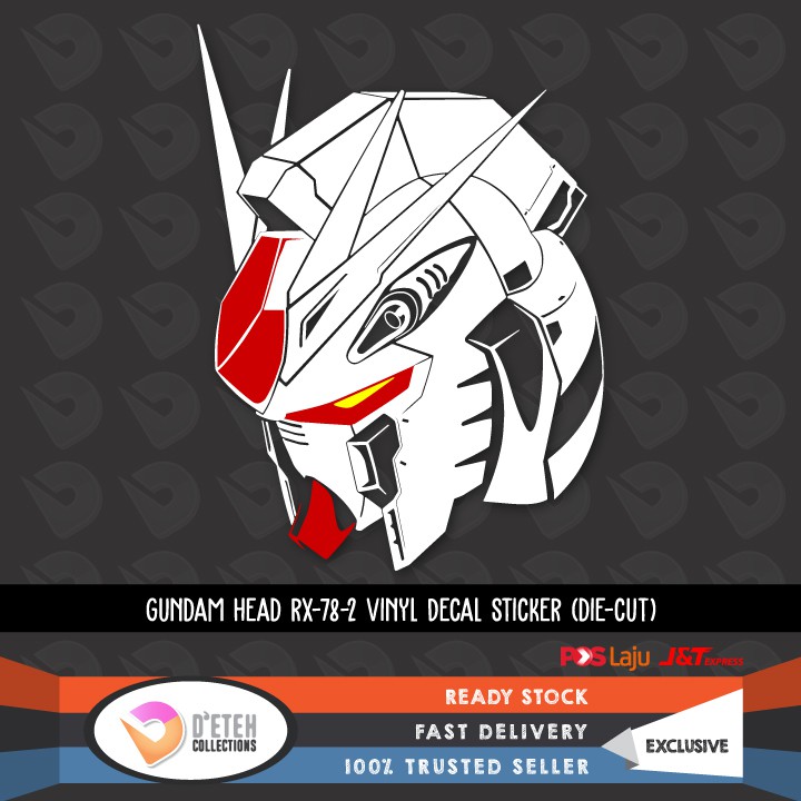 GUNDAM head RX-78-2 Vinyl Decal Sticker (die-cut) | Shopee Malaysia