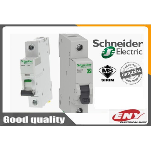 Schneider Easy9 6A 10A 16A 20A 32A 1 Pole MCB 4.5KA Type C / 1POLE MCB SIRIM APPROVED/Miniature ...