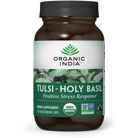Organic India Tulsi Herbal Supplement Holy Basil Immune Support ...