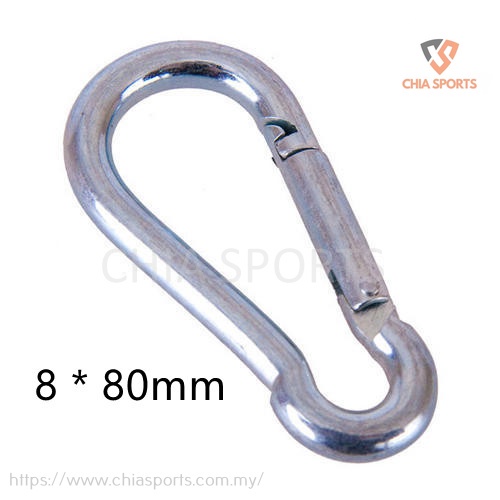 Spring Snap Hook Carabiner 8mm M8 Hooks Fitness Lock Catch Gym Cable ...