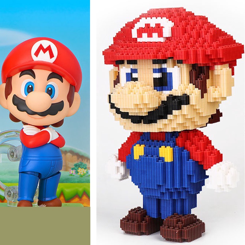 【READY STOCK】Miniature Building Doraemon Mario Building Blocks Block ...