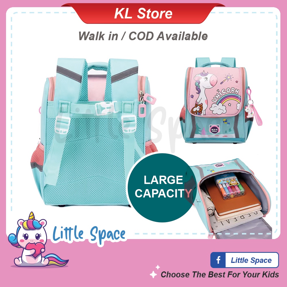 Kids School Bag Unicorn Beg Sekolah For Kids Dinosaur Beg Sekolah ...