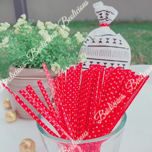100pcs Twist Wire Tie Polka Dot / Sealing Wires / Ties Packaging String ...