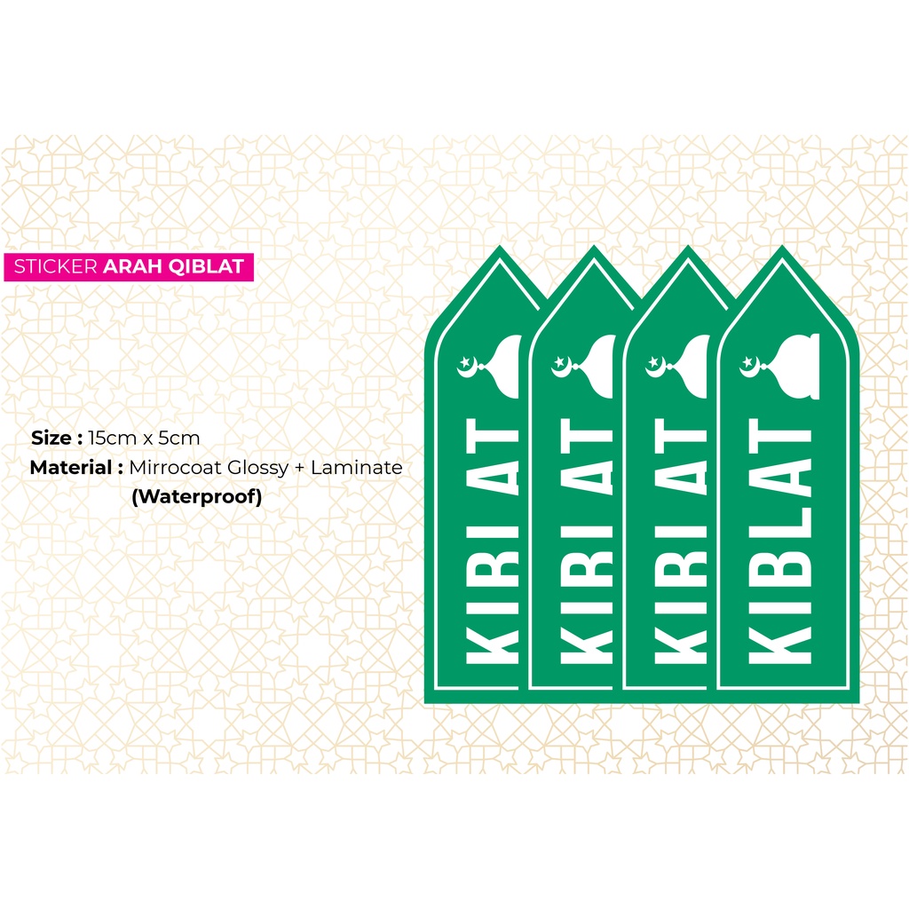 Sticker Penunjuk Arah Kiblat (4pcs) | Shopee Malaysia